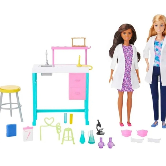 Barbie | Toys | Barbie Science Lab Playset With 2 Dolls Lab Bench And ...